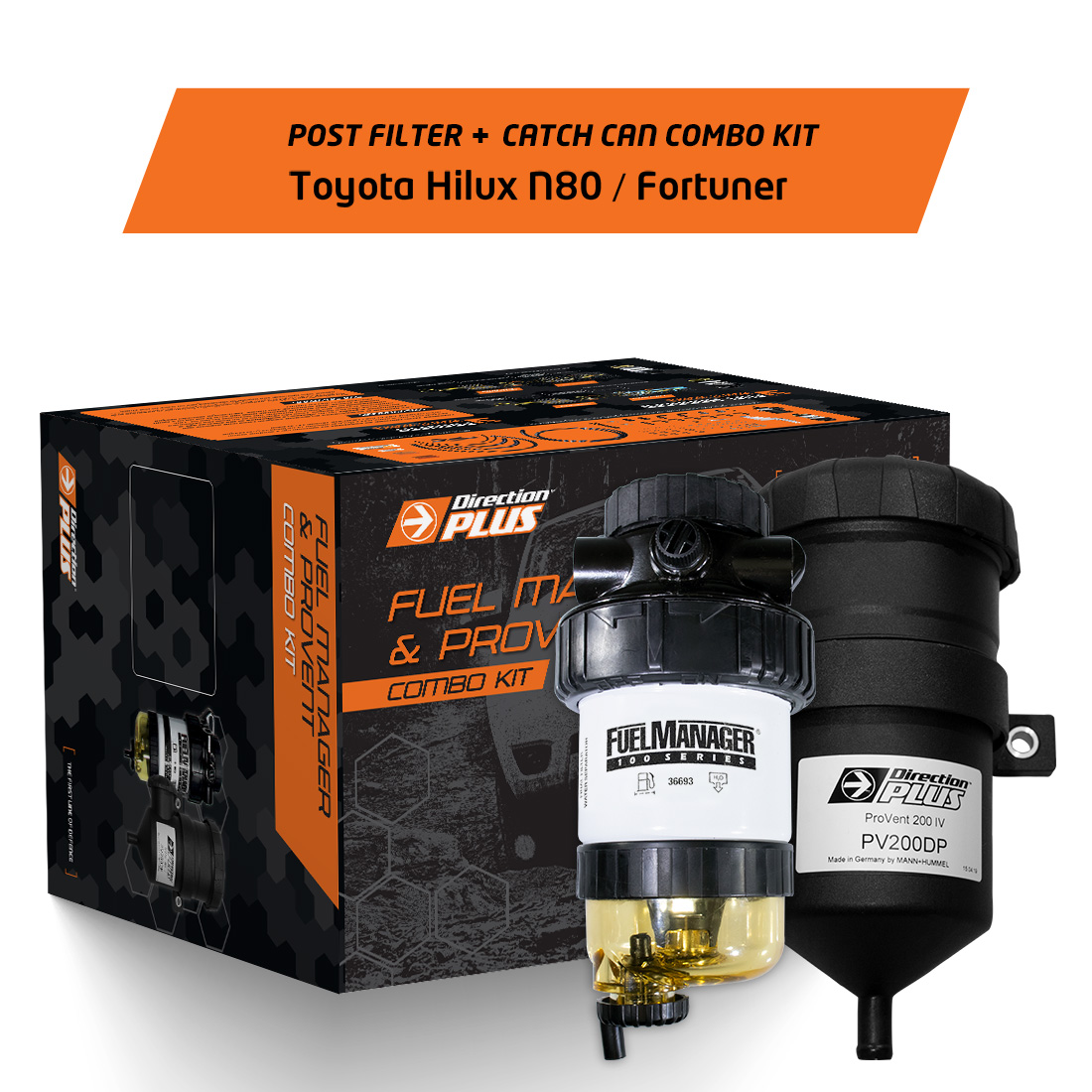 Fuel Manager Post-filter + Catch Can Kit for Hilux and Fortuner