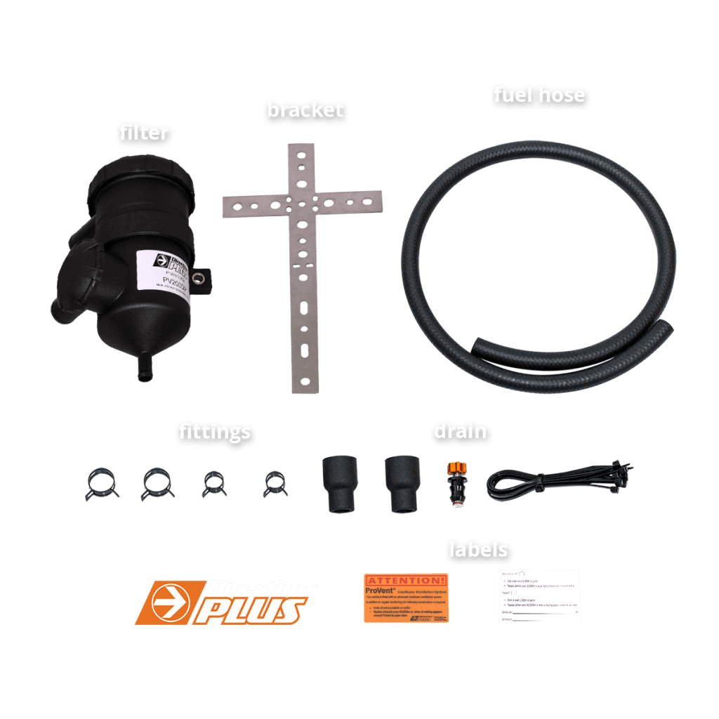Direction-Plus - Universal Provent Catch Can for Diesel Fuel System